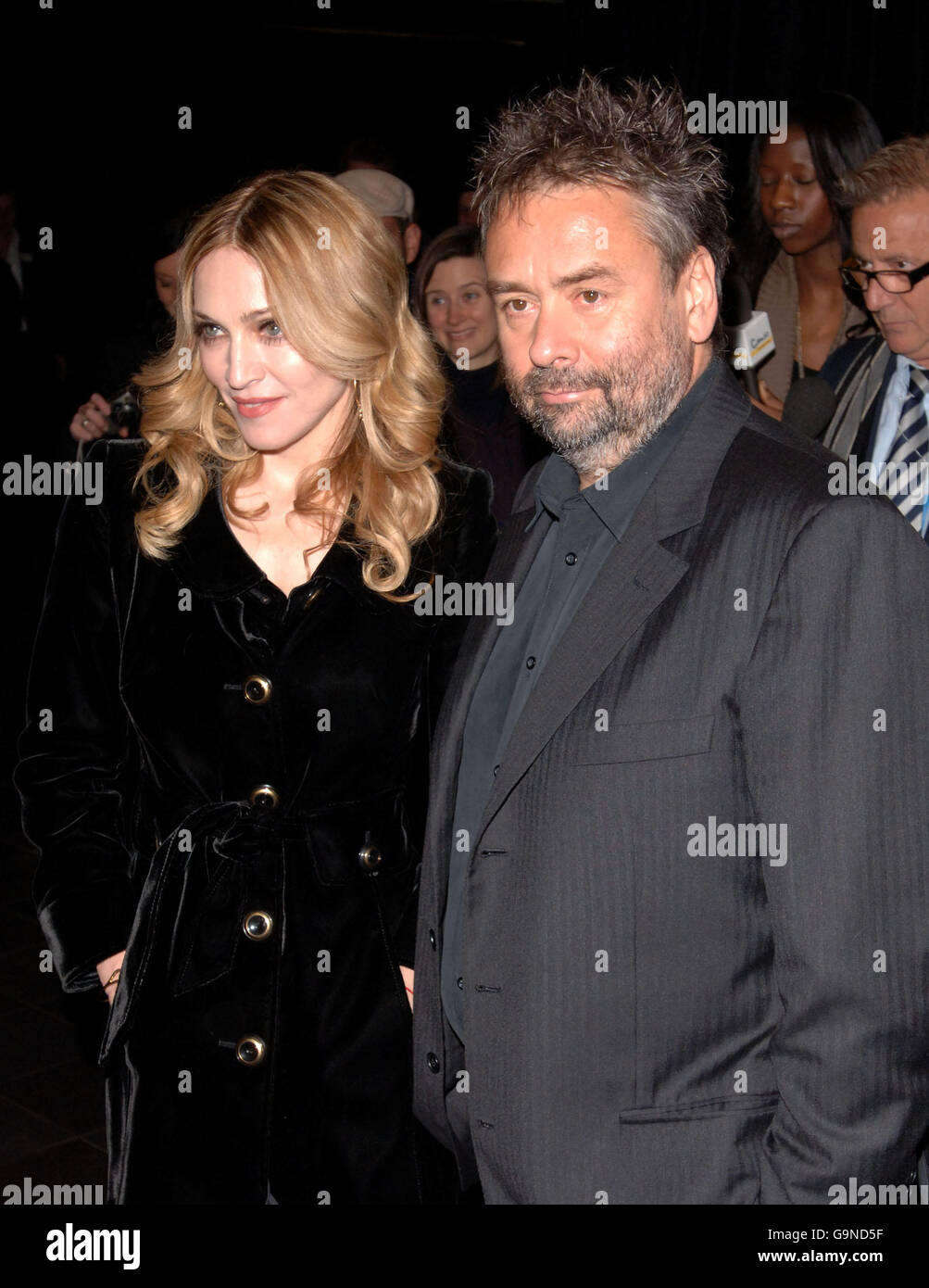 Madonna (left) and Luc Besson arrive for the UK premiere of Arthur and ...