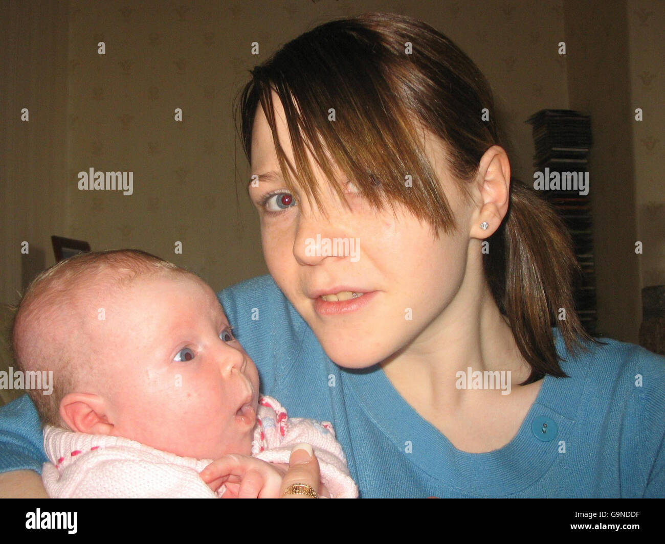 Teenager's surprise after losing baby Stock Photo - Alamy