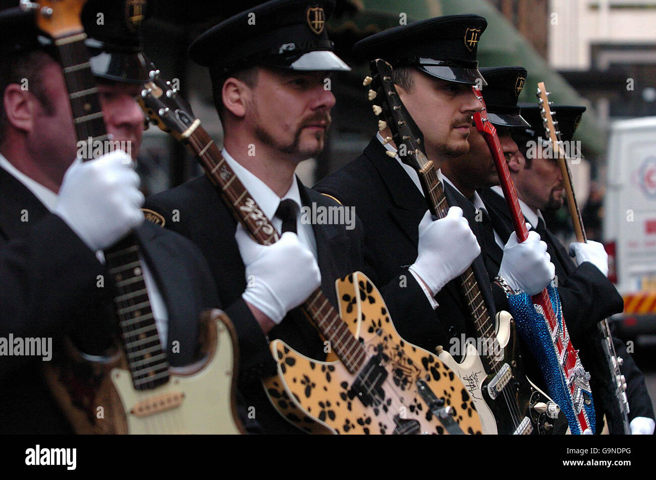 Legendary guitars at Harrods - London Stock Photo - Alamy