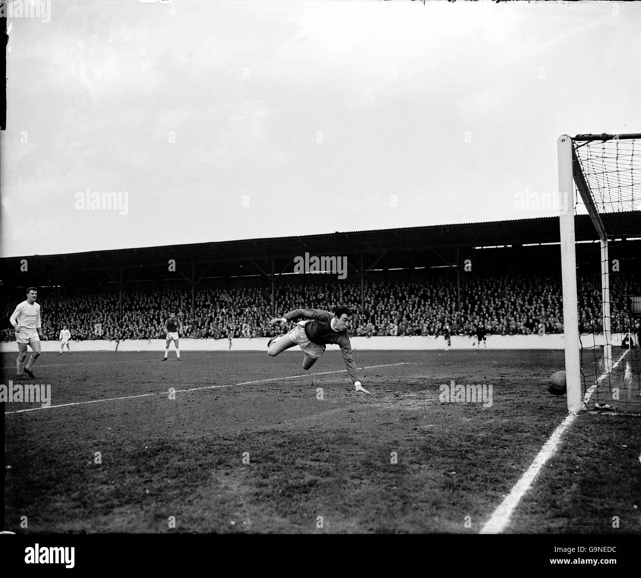Leicester city goalkeeper gordon banks Black and White Stock Photos ...