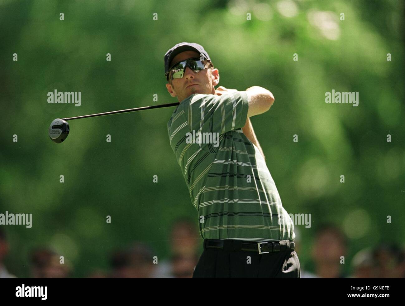 David Duval tee's off from the second tee at Southern Hills Golf Course ...