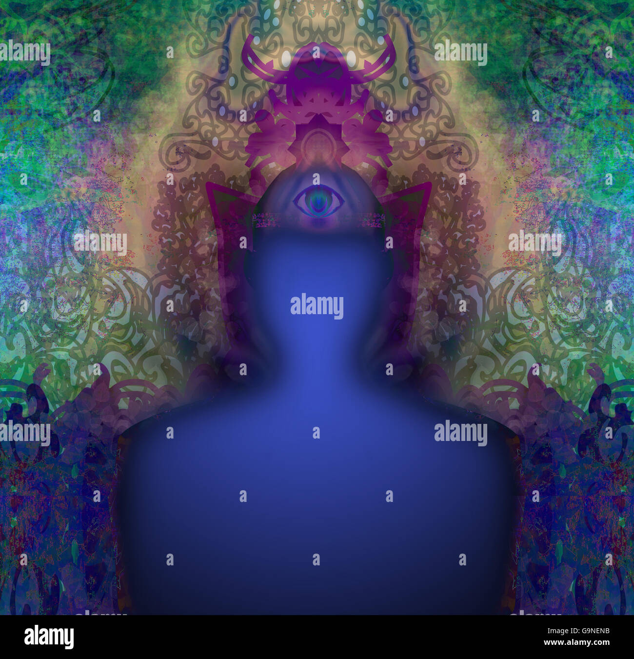 man with third eye, psychic supernatural senses Stock Photo - Alamy