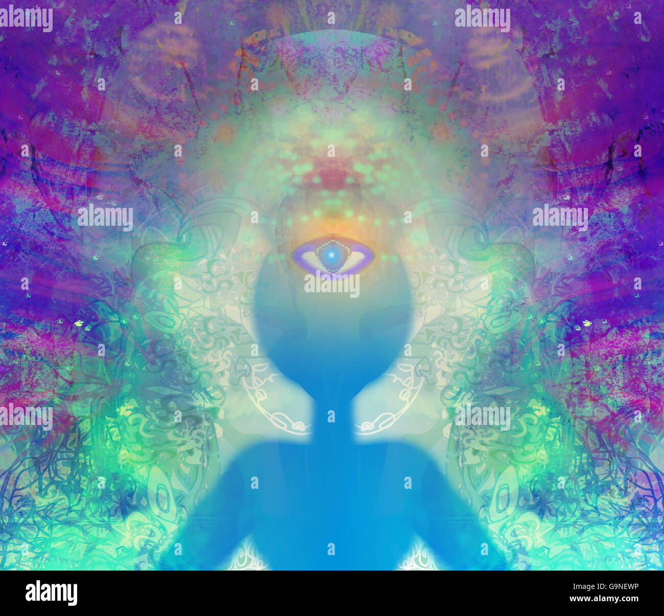 Woman with third eye, psychic supernatural senses Stock Photo - Alamy