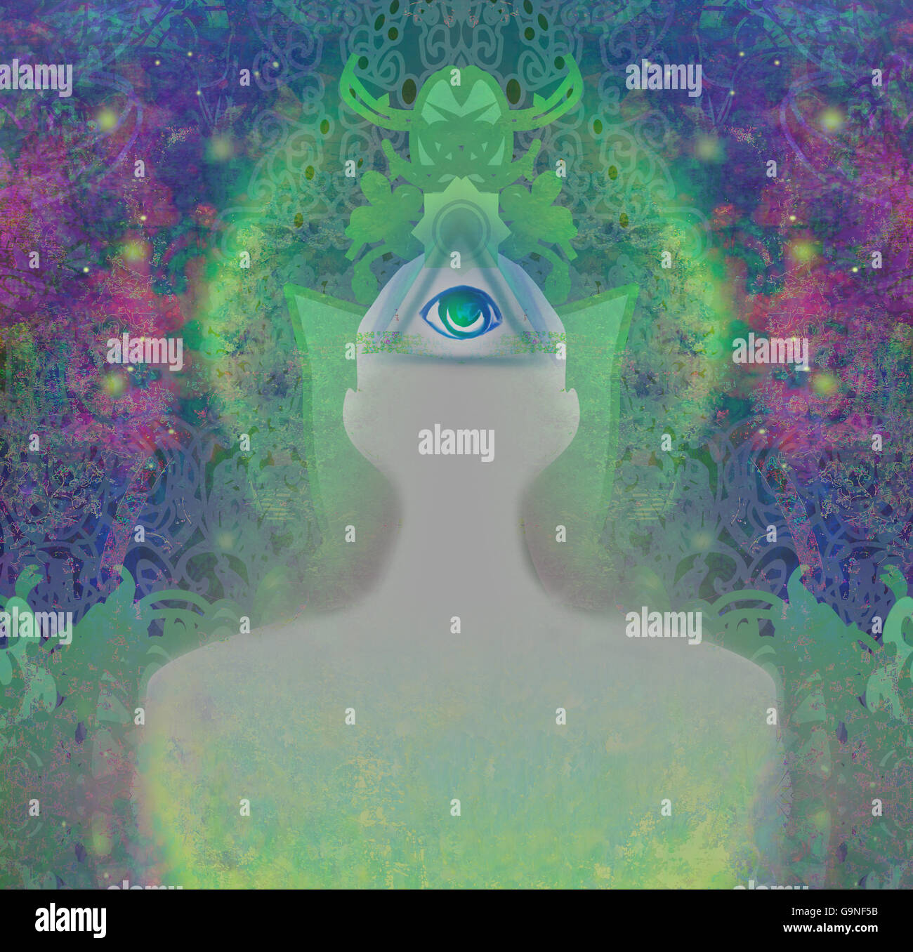 Man third eye psychic supernatural senses hi-res stock photography and ...