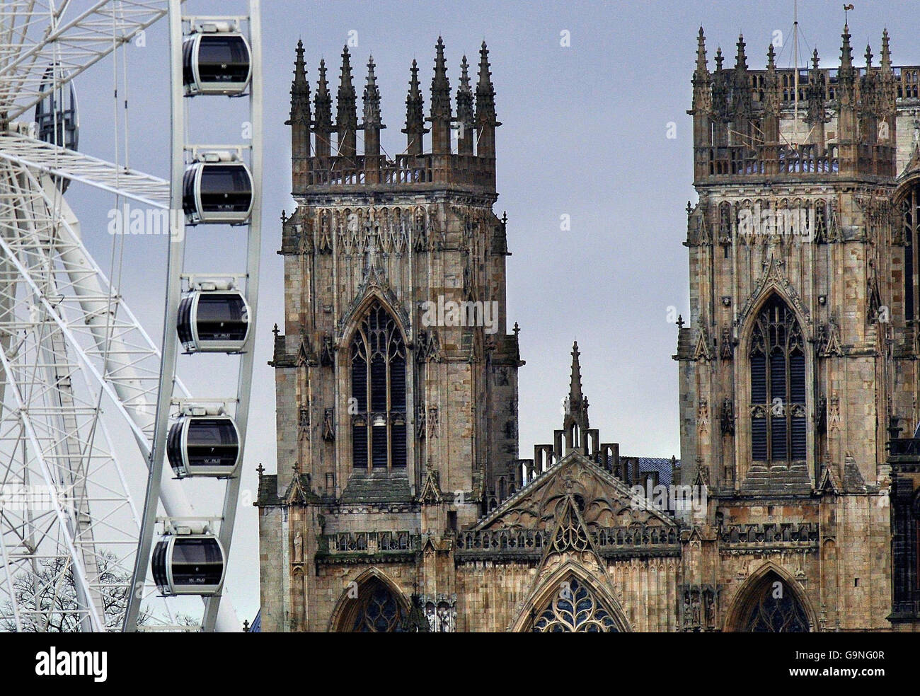 View of the skyline in York as the York Eye, the most recent tourist ...
