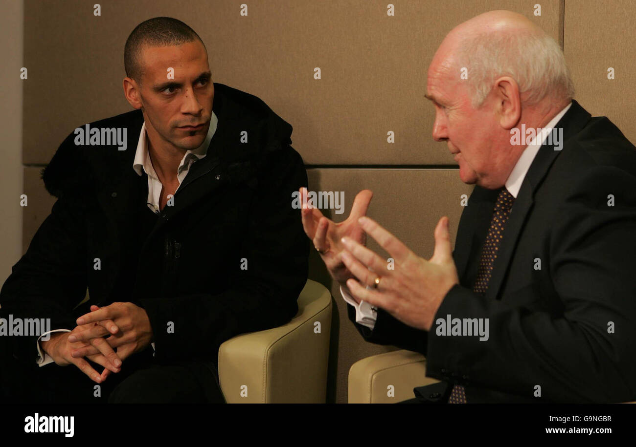 Manchester United and England defender Rio Ferdinand, left, pictured ...