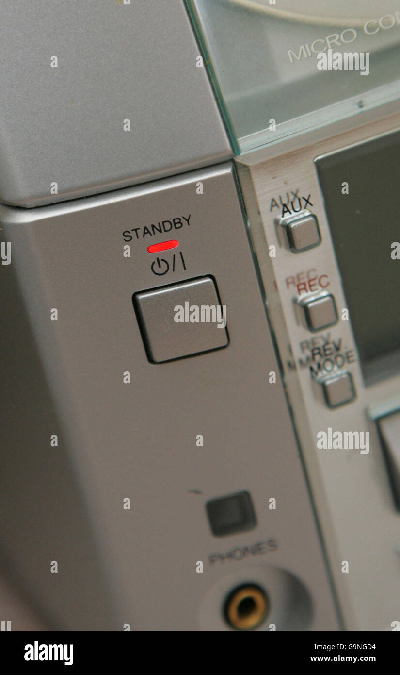 Domestic appliances pics. Stand by button Stock Photo - Alamy
