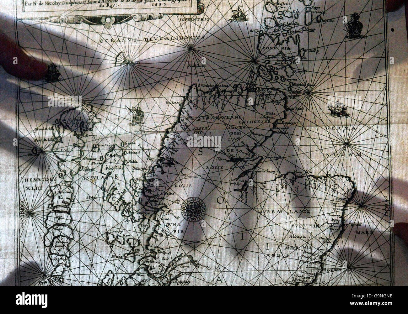 Ancient map goes under hammer Stock Photo - Alamy