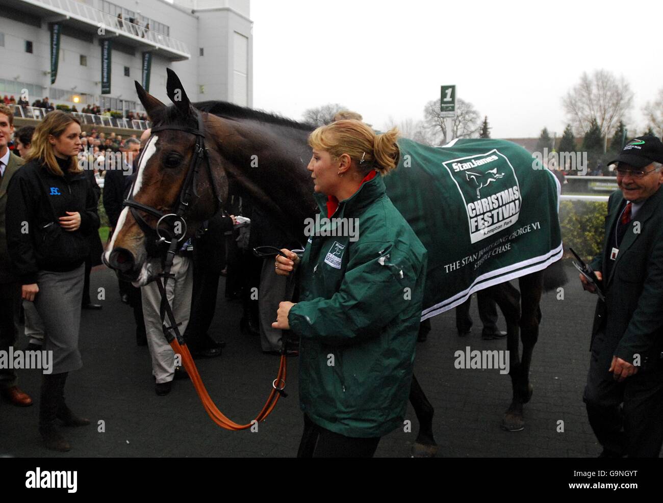 Kauto Star goes back to the stables after winning the Stan James King ...