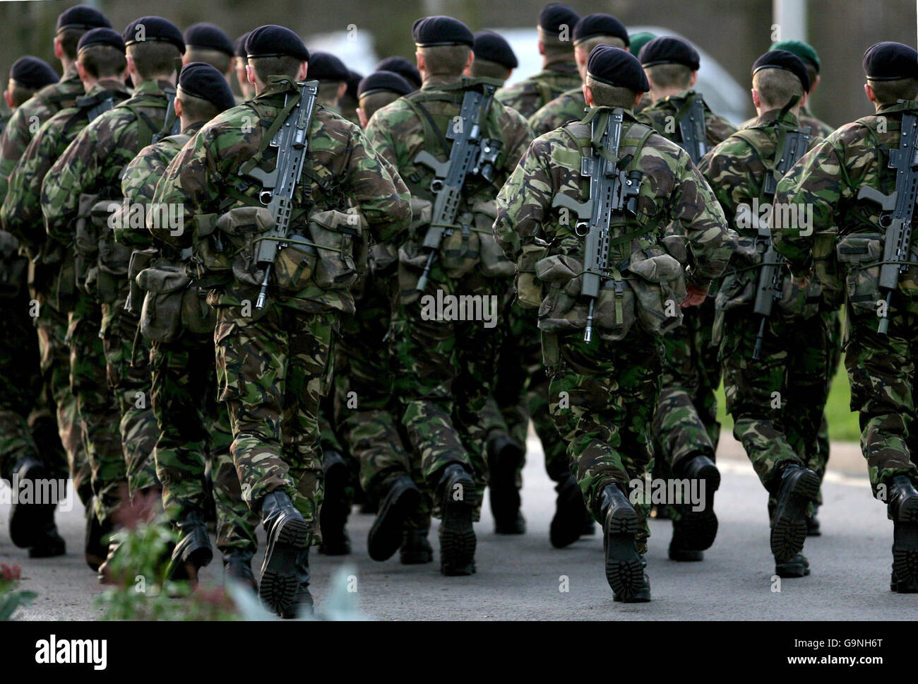 Marine Commandos train at the Commando Training Centre in Lympstone ...