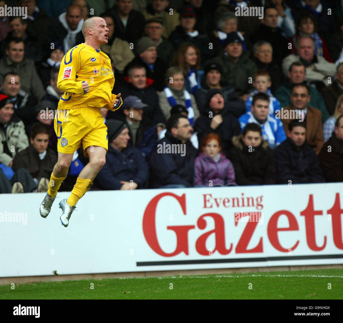 Leicester City's Iain Hume celebrates scoring during the Coca-Cola ...