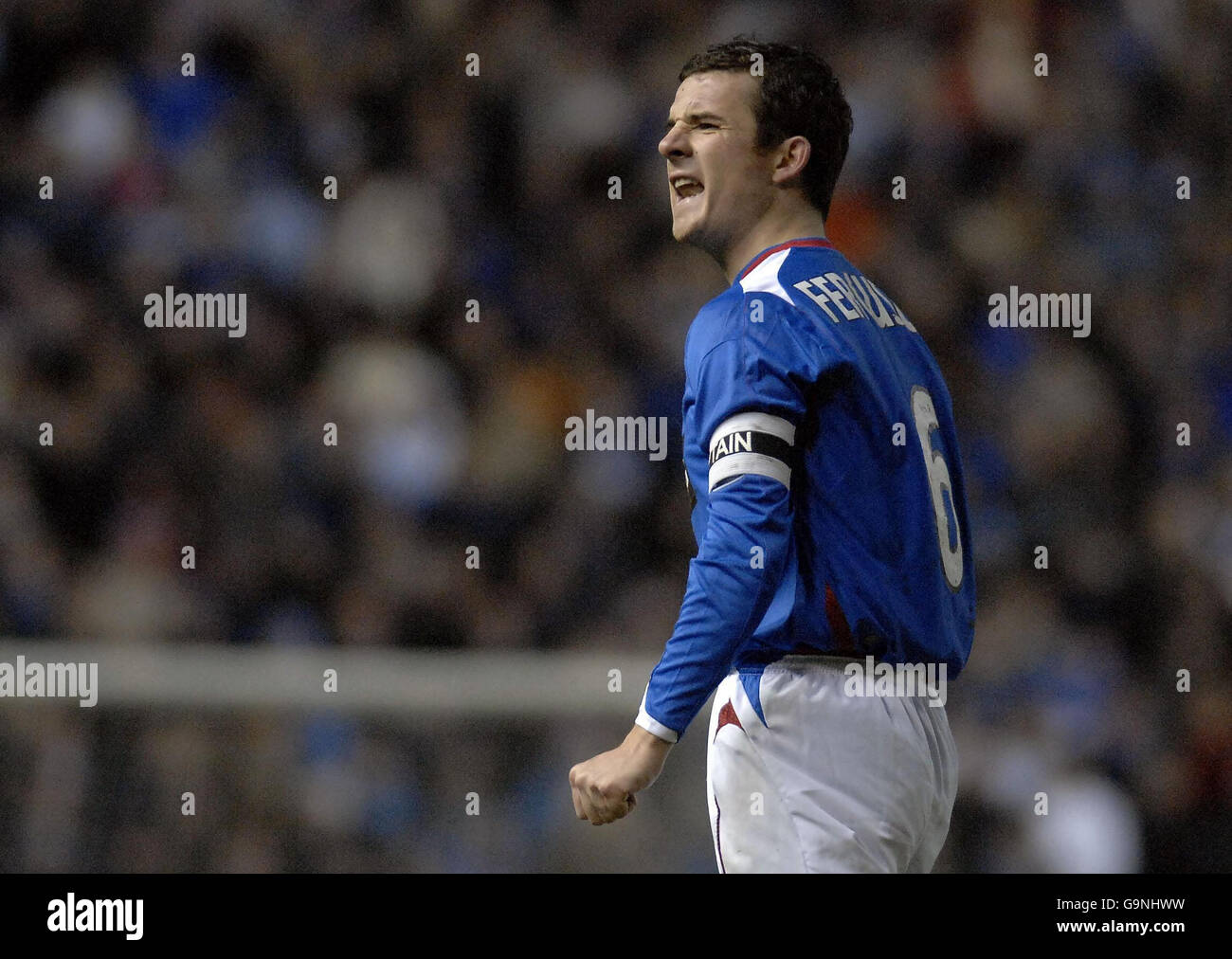 Rangers Barry Ferguson makes his comeback as captain during the Bank of ...