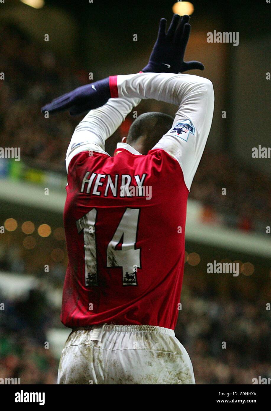 Arsenal's Thierry Henry celebrates scoring his sides second goal of the ...