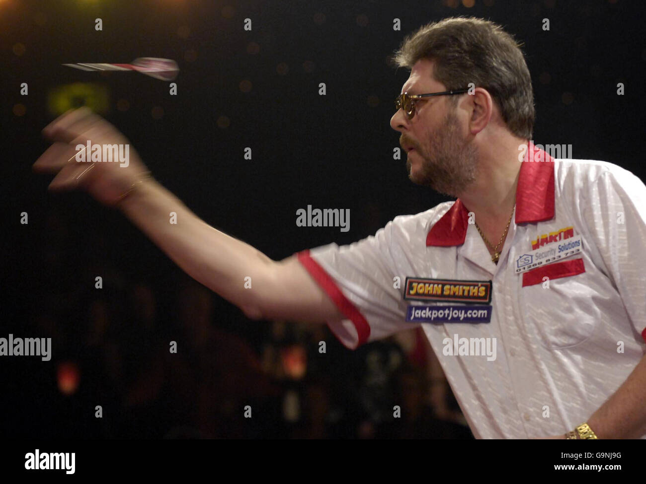 Martin Adams in action during in the final of the Lakeside World ...