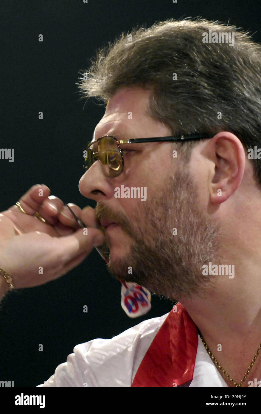 Martin Adams in action during in the final of the Lakeside World ...