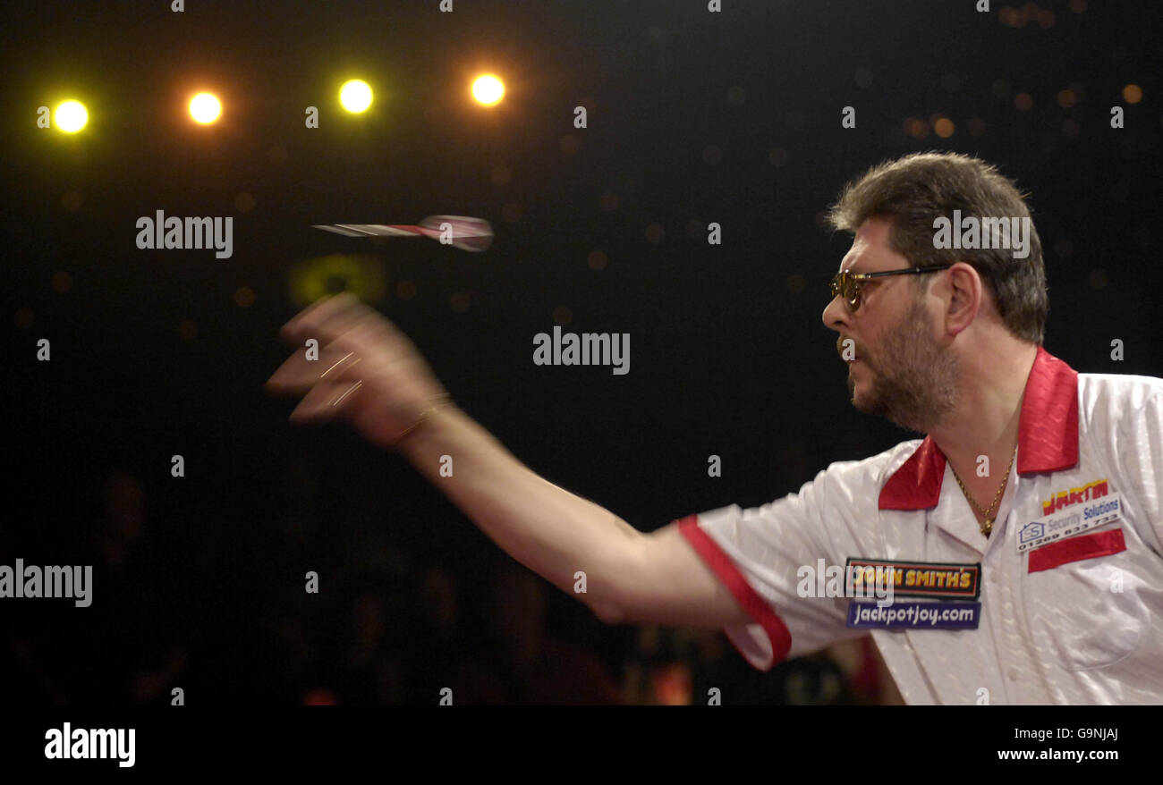 Martin Adams in action during in the final of the Lakeside World ...