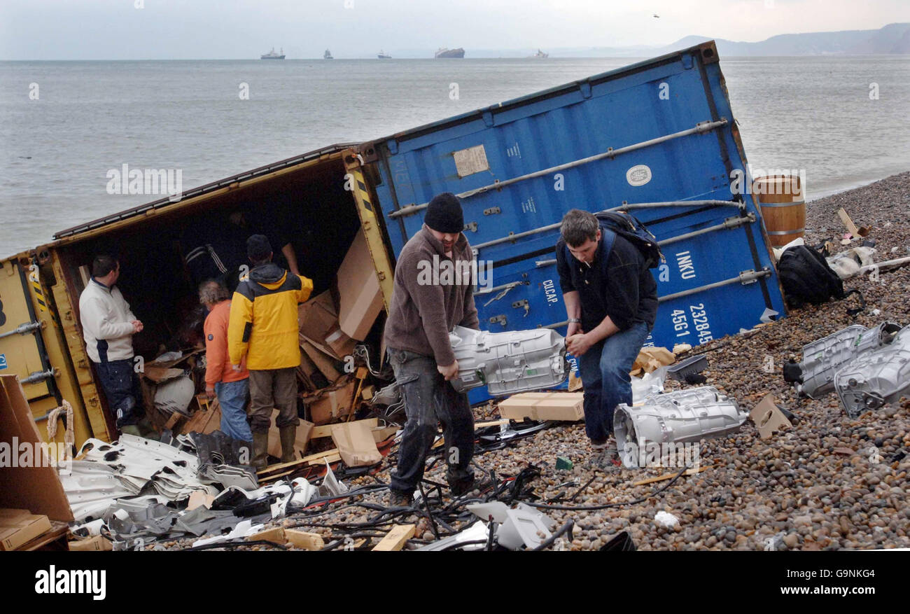 Container from stricken container ship hi-res stock photography and ...