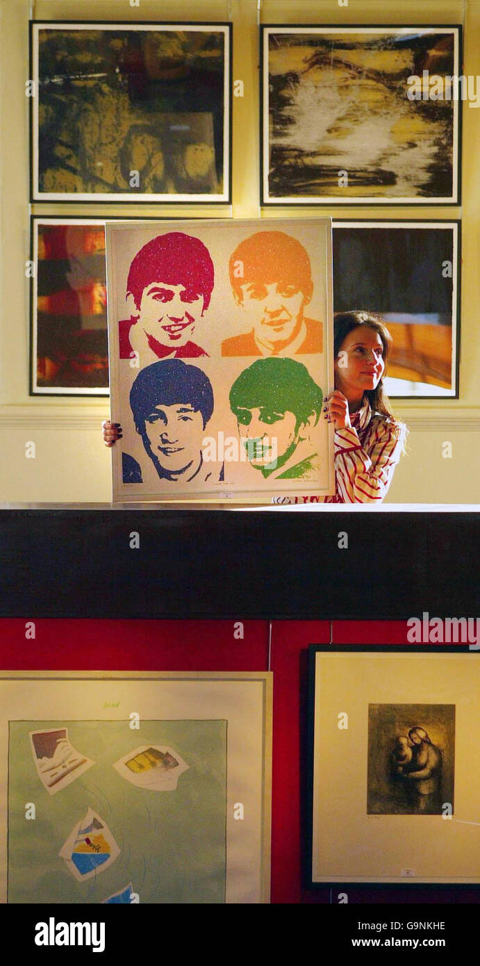 Lucian Freud and Peter Blake artworks for sale Stock Photo - Alamy