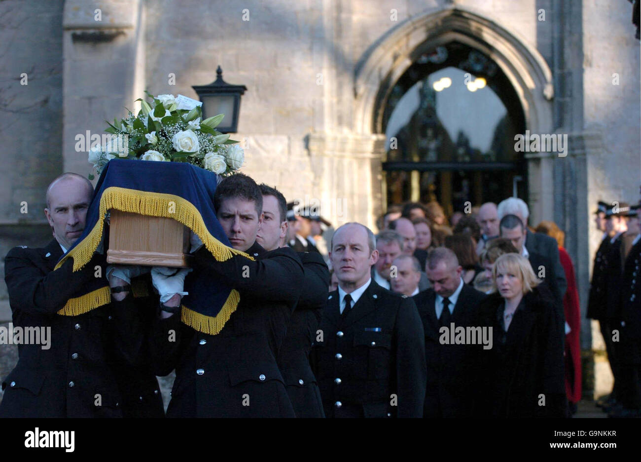 The coffin of Melissa Ward leaves All Saints Church, Oakam ...