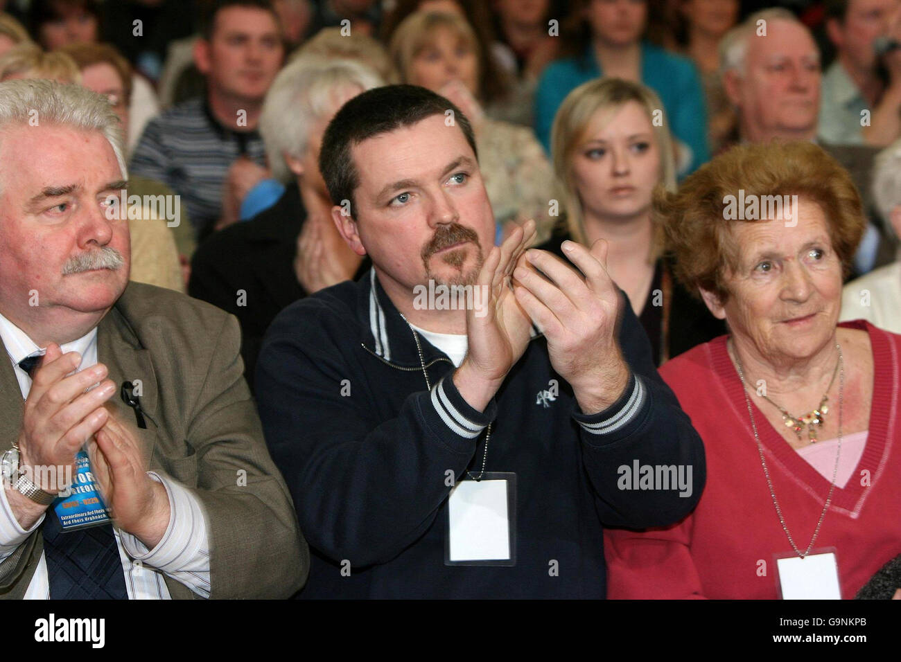 Sinn Feins Niall Connelly (centre), one of the so called Colombia three ...