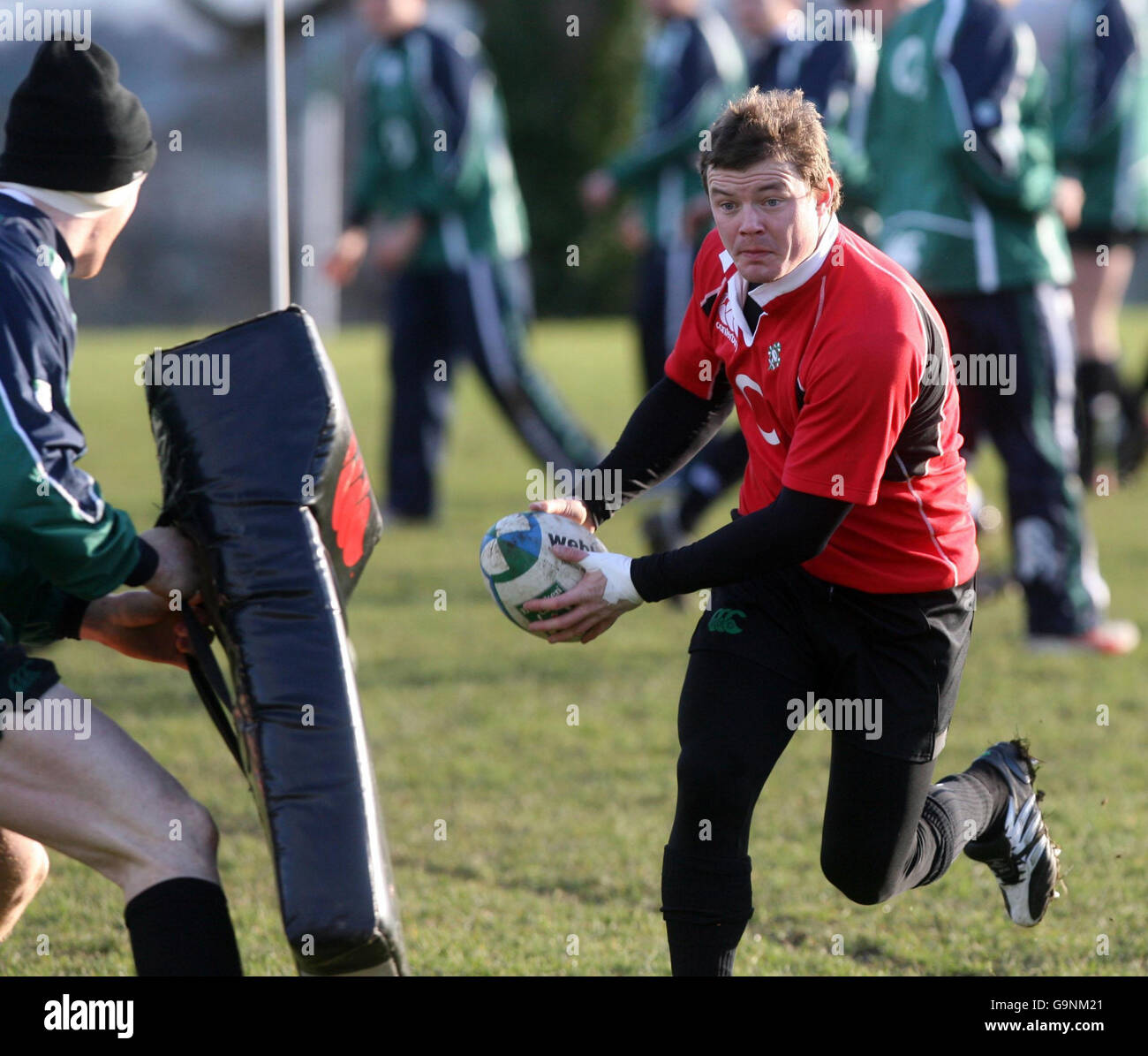Rugby union ireland training st gerards school bray hi-res stock ...