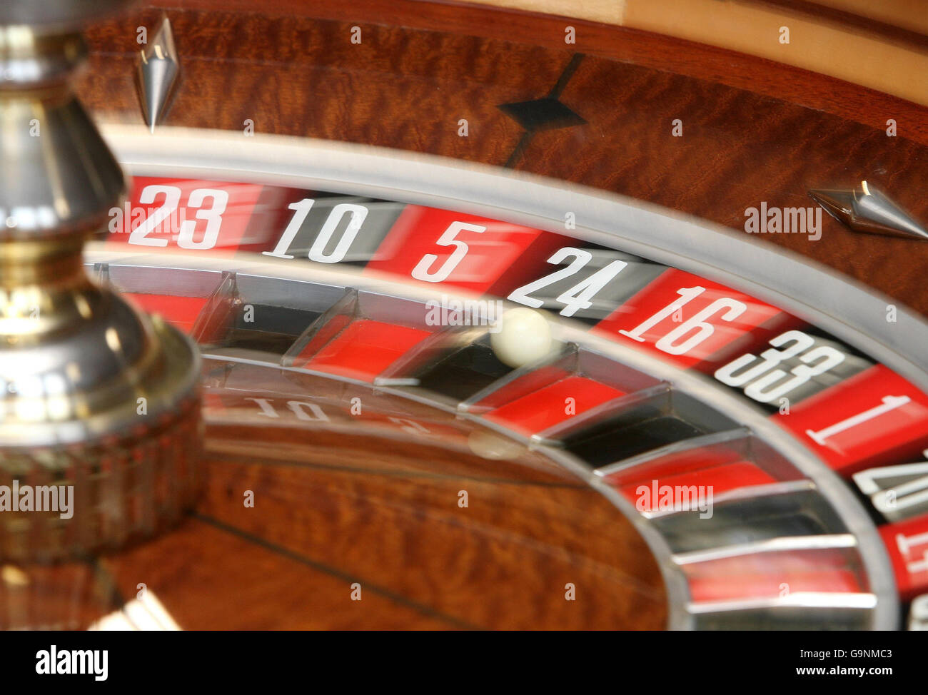 A spinning roulette wheel at the regional gaming academy at Blackpool ...