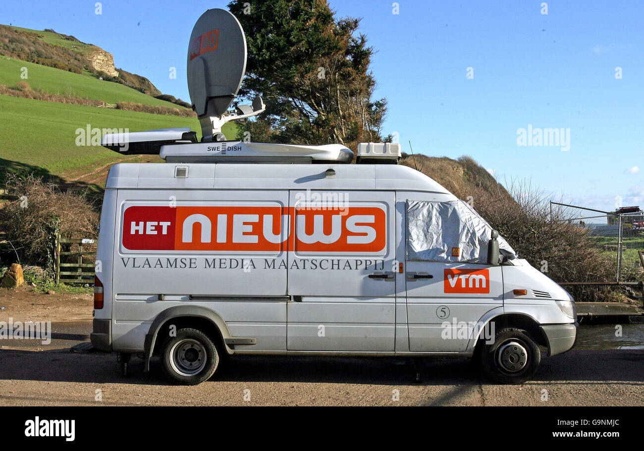 TV news vehicles Stock Photo - Alamy