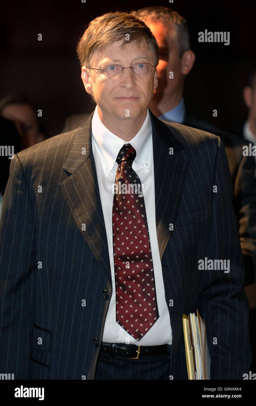 Microsoft boss Bill Gates arrives at the British Library today to ...