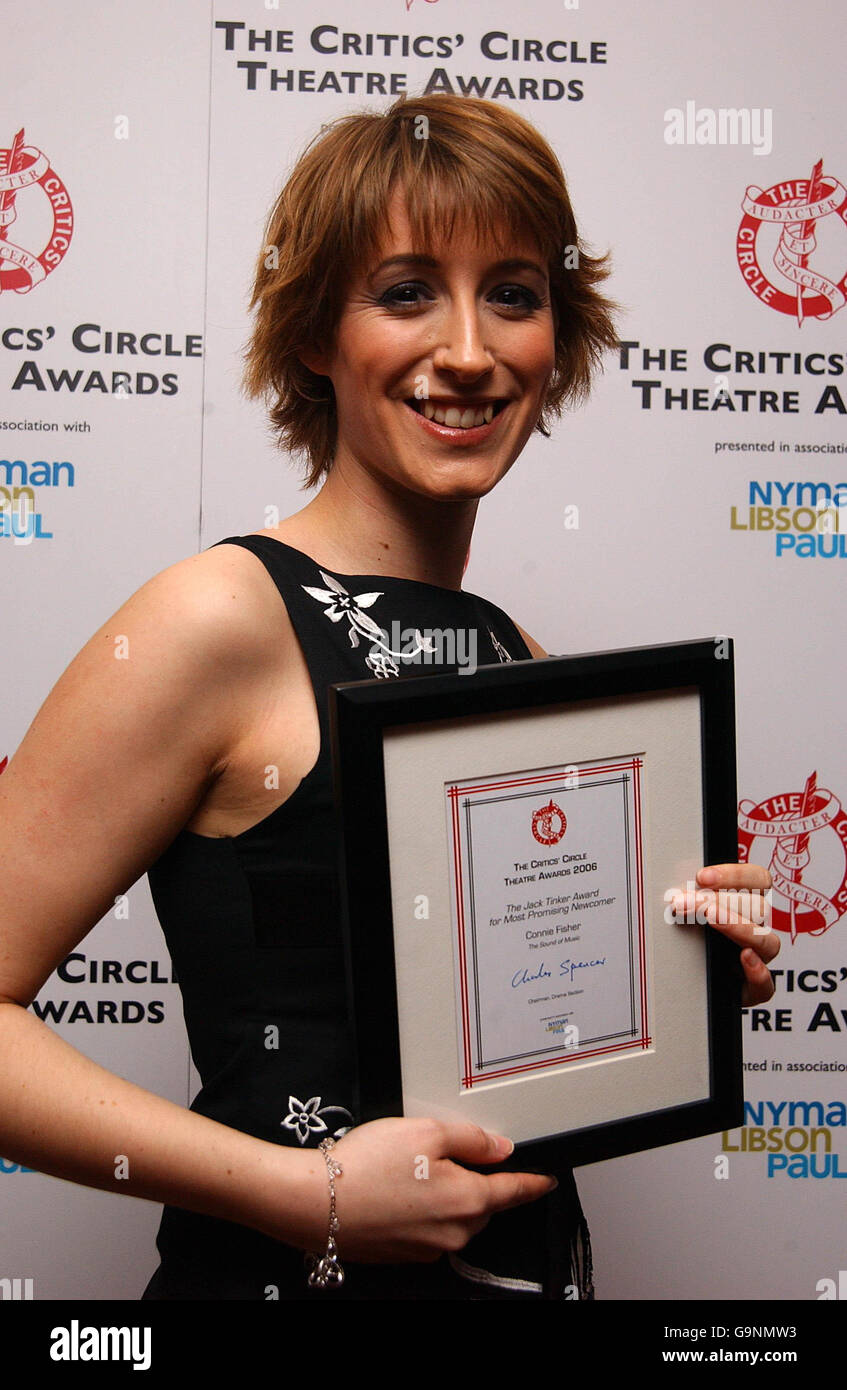 Connie Fisher with the Jack Tinker Award for Most Promising Newcomer at ...