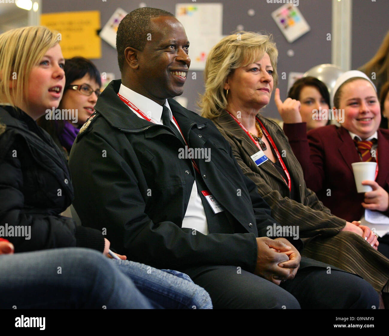Michael Fuller, Chief Constable of Kent Constabulary with young people ...