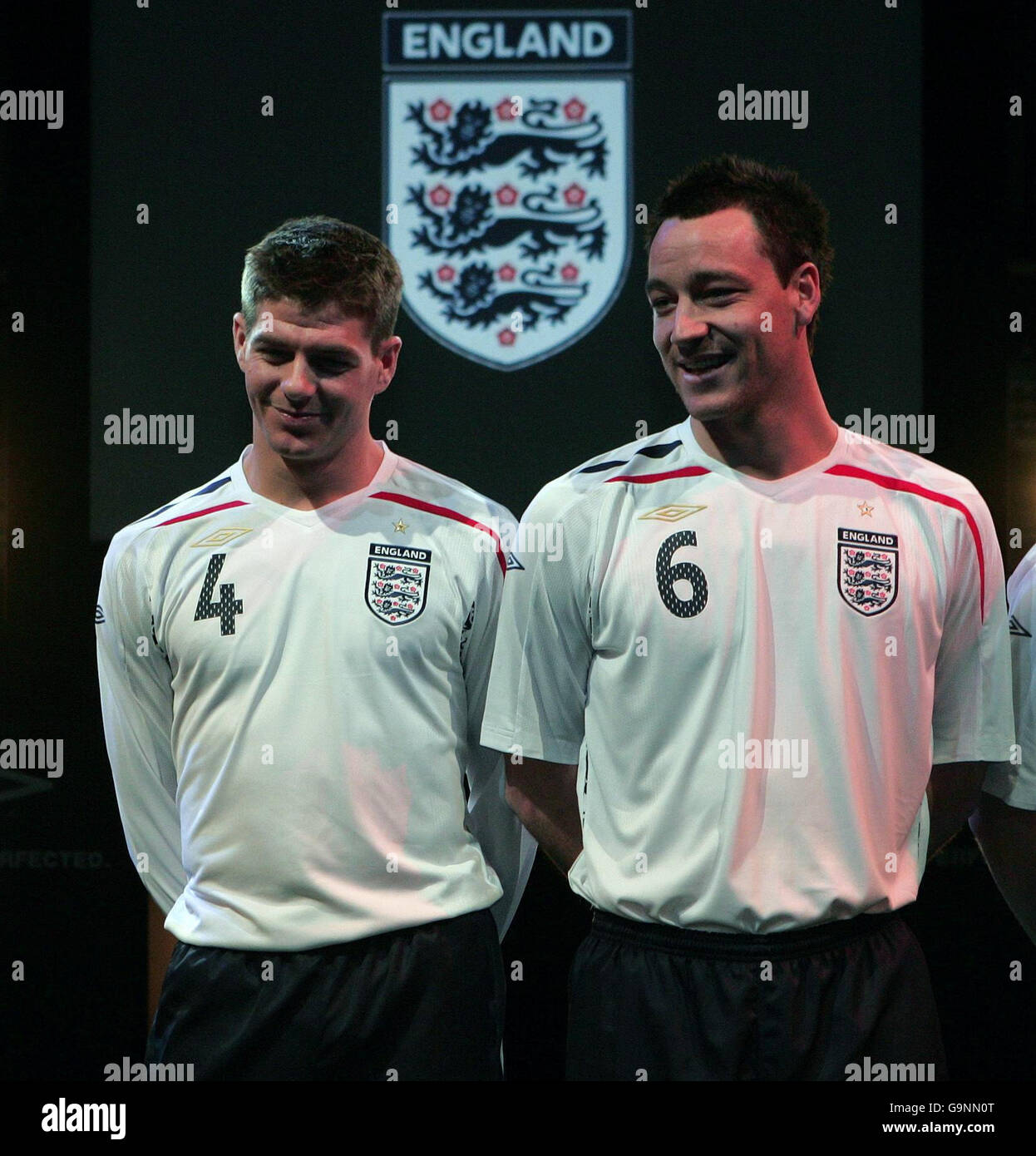 England captain John Terry (right) and Steven Gerrard model the new ...