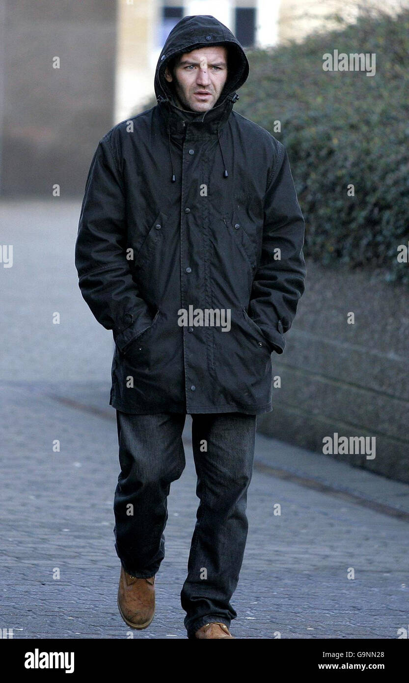Former boxing champion Scott Harrison arrives at Glasgow Sherrif Court ...