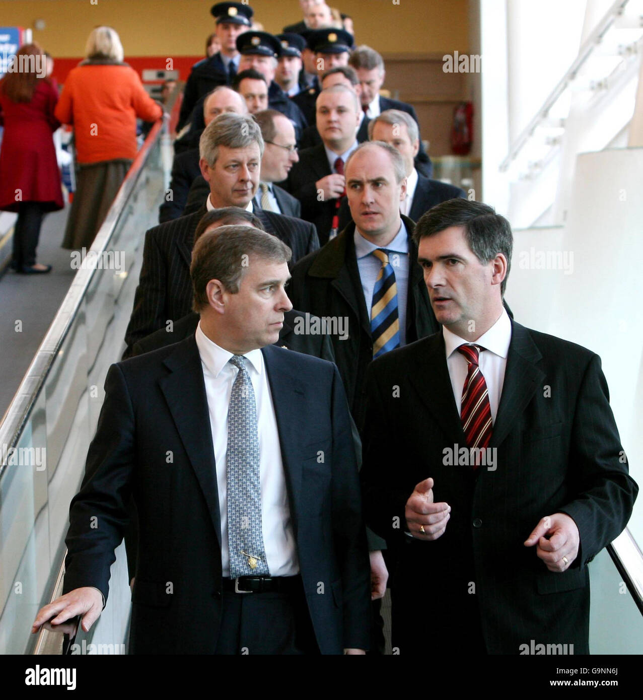 The Duke of York (front left) talks with Tesco Ireland's chief ...
