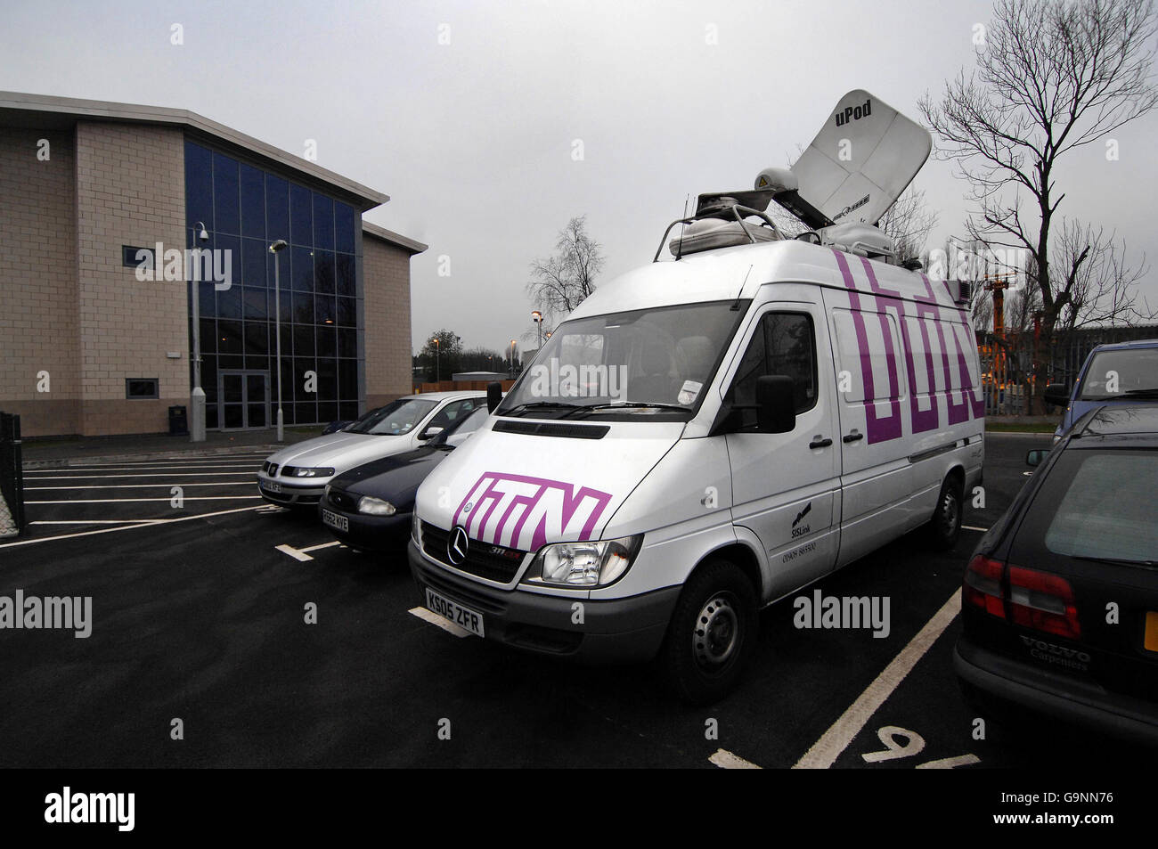 TV News vehicles Stock Photo - Alamy
