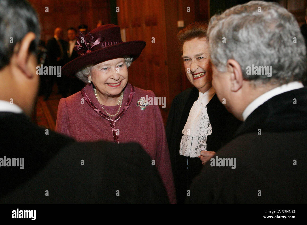Britain's Queen Elizabeth II meets judges from the International Court ...