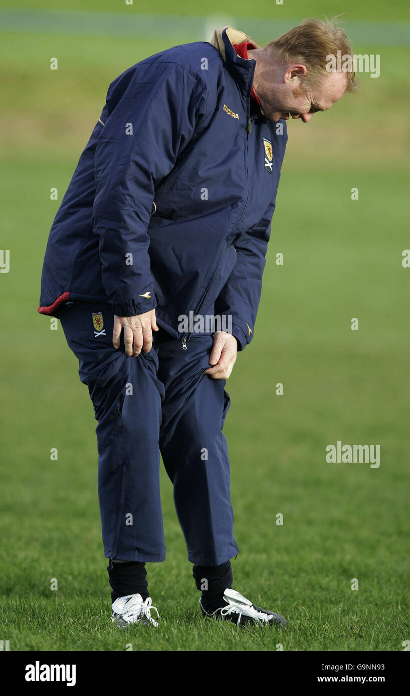 New Scotland manager Alex McLeish during a training session at Hamilton ...