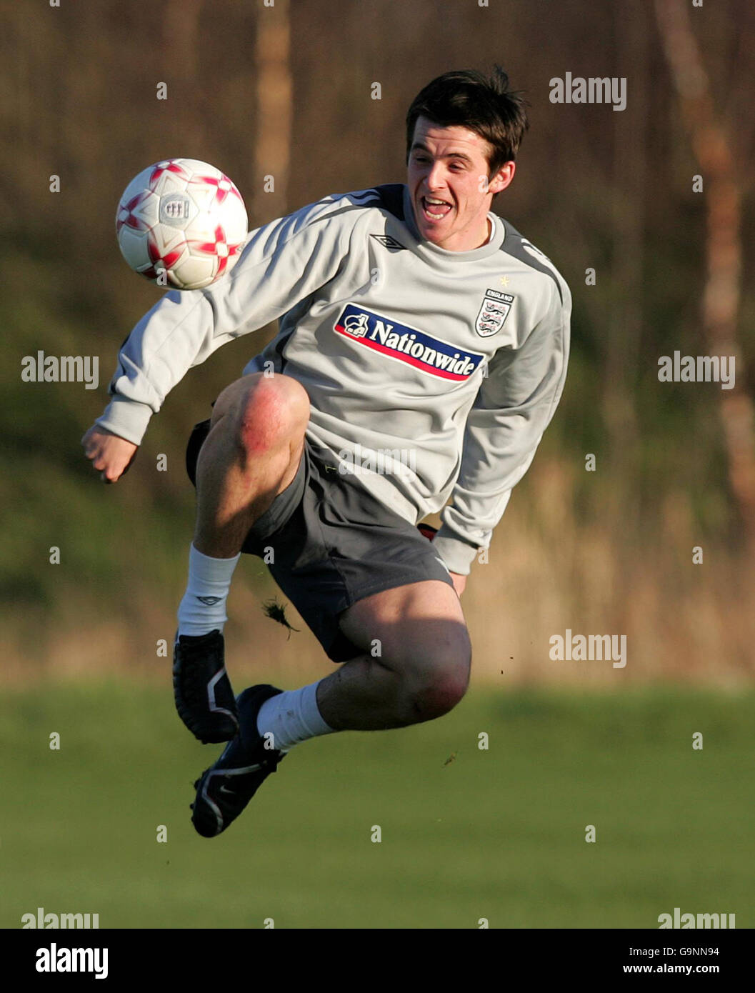 England's Joey Barton in action during a training session at Carrington ...
