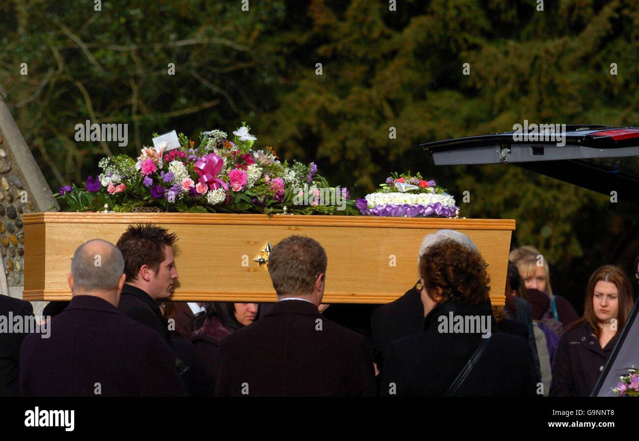 Annette Nicholls funeral. The coffin of murdered prostitute Annette ...