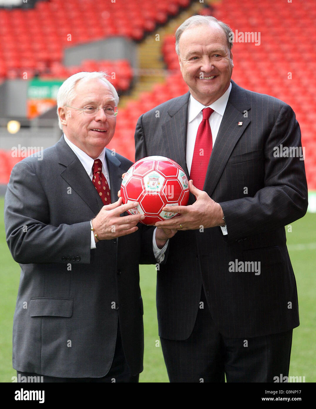 Soccer liverpool takeover press conference anfield hi-res stock ...