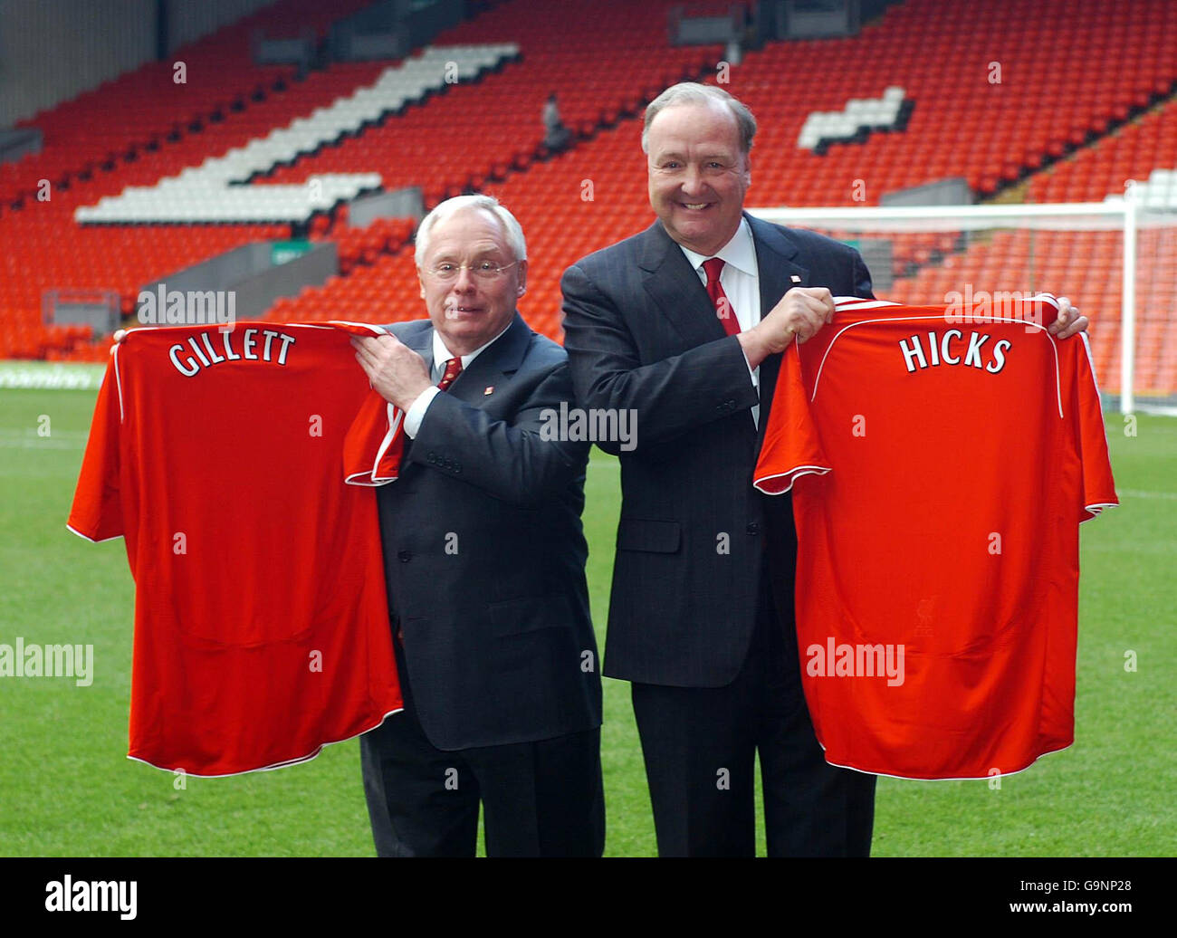Soccer liverpool takeover press conference anfield hi-res stock ...