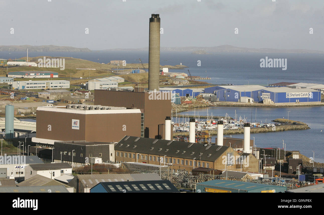 Lerwick Power Station on the Shetland islands after plans were ...