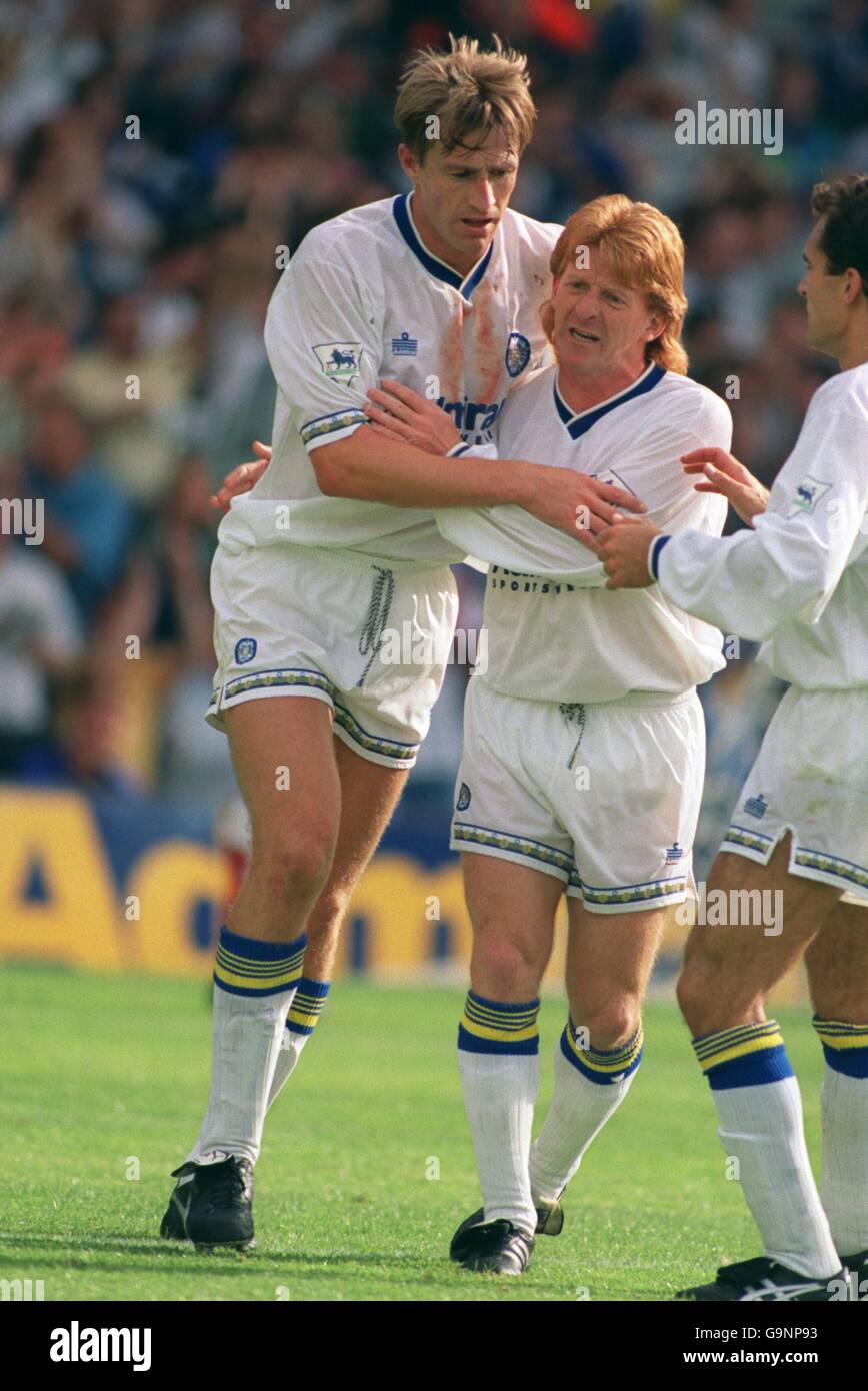 LEE CHAPMAN & GORDON STRACHAN, LEEDS UNITED Stock Photo - Alamy