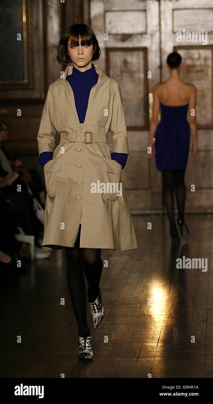 A model on the catwalk wears a creation from the Autumn / Winter 2007 ...