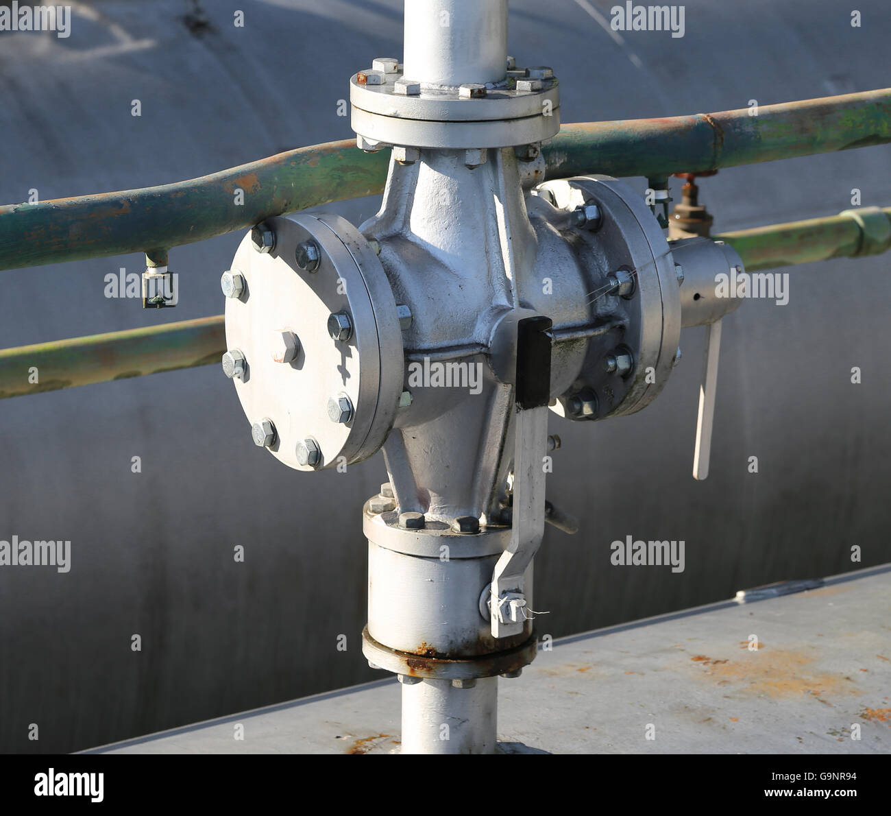 huge valve for closing and opening supply gas of the industrial plant ...