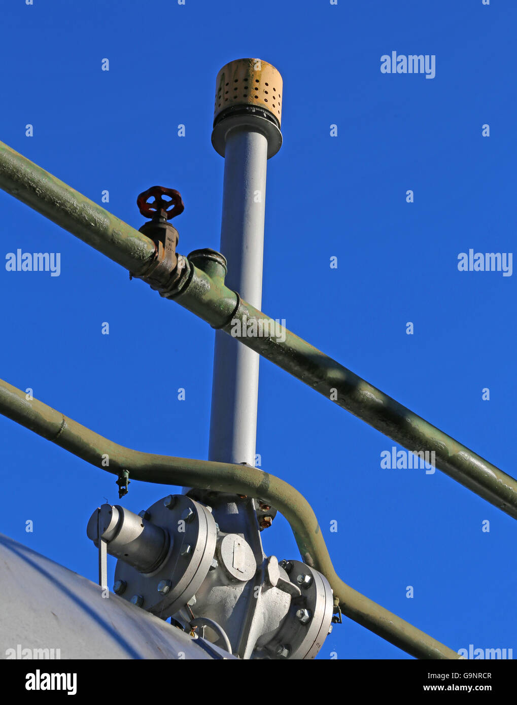 vent valve above the great underpressure container for the storage ...