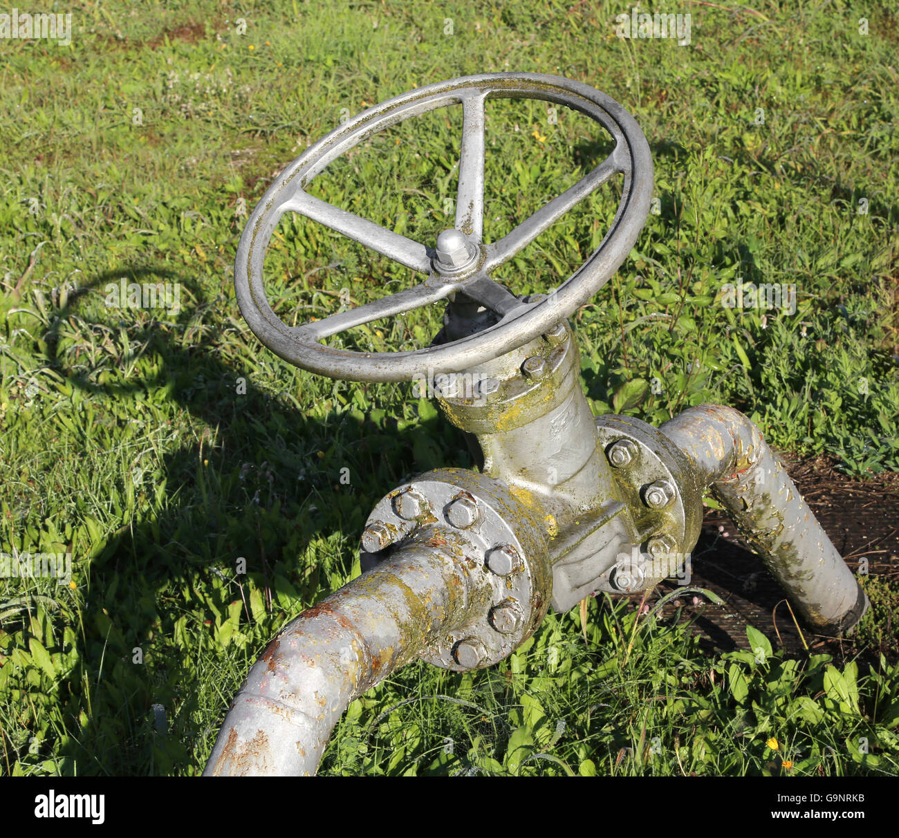 huge valve for closing and opening of the industrial plant conduct of a ...