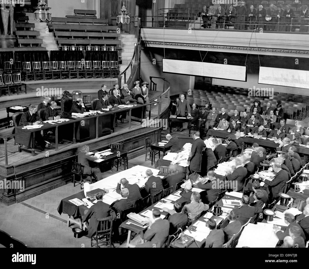 Captain william turner giving evidence at the lusitania inquiry Black ...