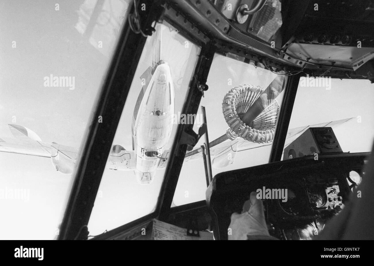 View from the cockpit of the raf supply plane hi-res stock photography ...