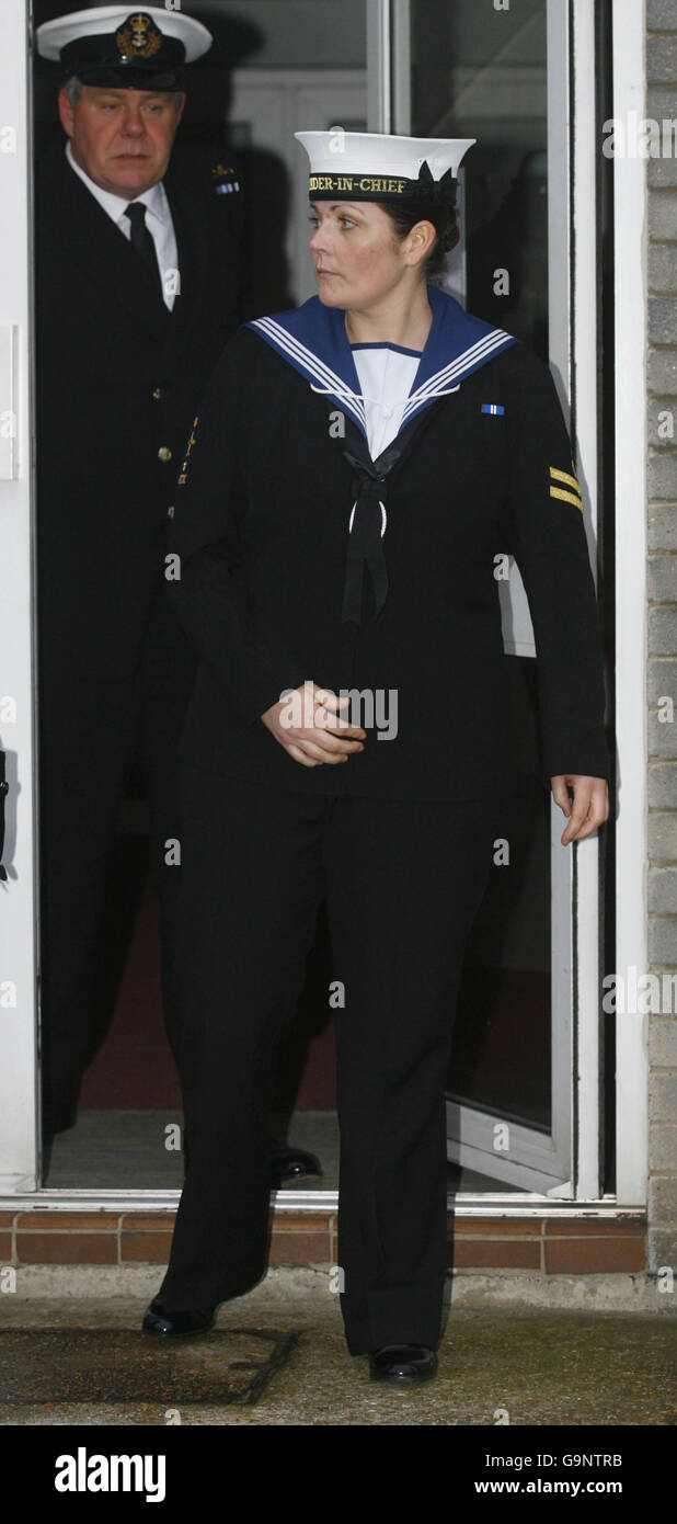 32-year-old Royal Navy Leading Airman Carol Anne Morton leaves a court ...