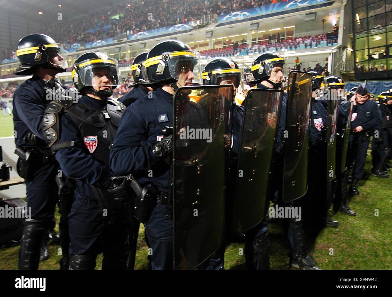 Soccer football full length police security High Resolution Stock ...